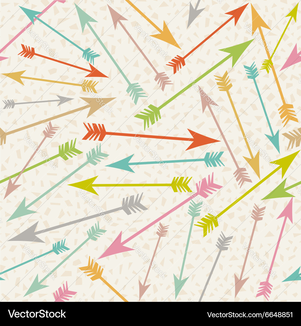 Arrow boho indian seamless pattern tribal hipster Vector Image