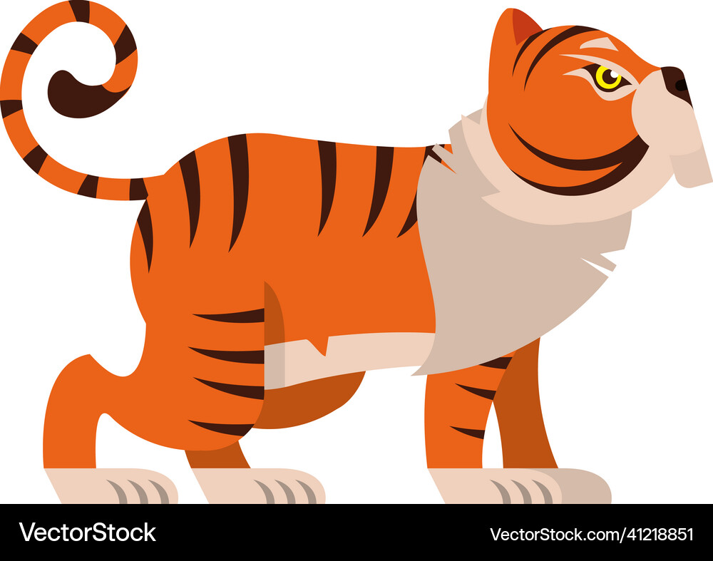 Chinese tiger beast Royalty Free Vector Image - VectorStock