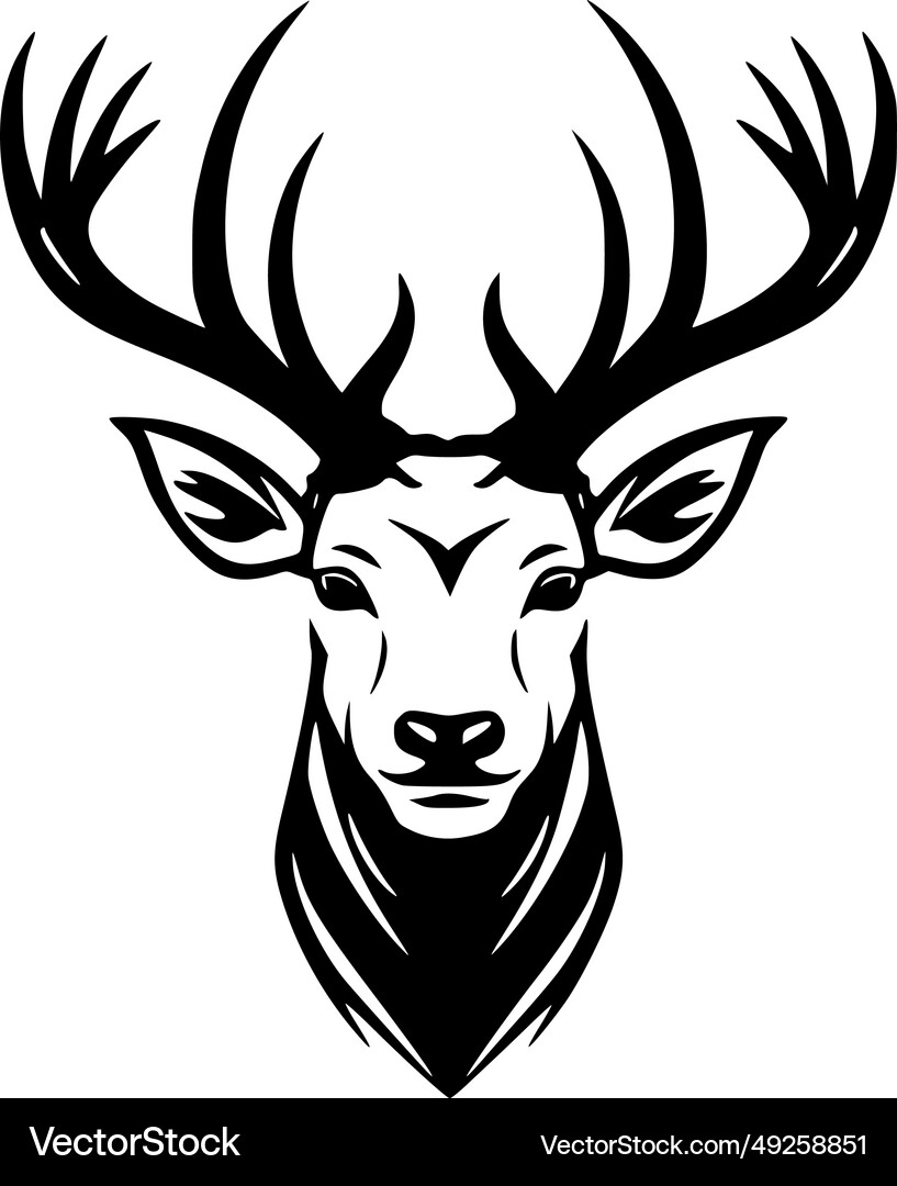 Dear - black and white isolated icon Royalty Free Vector