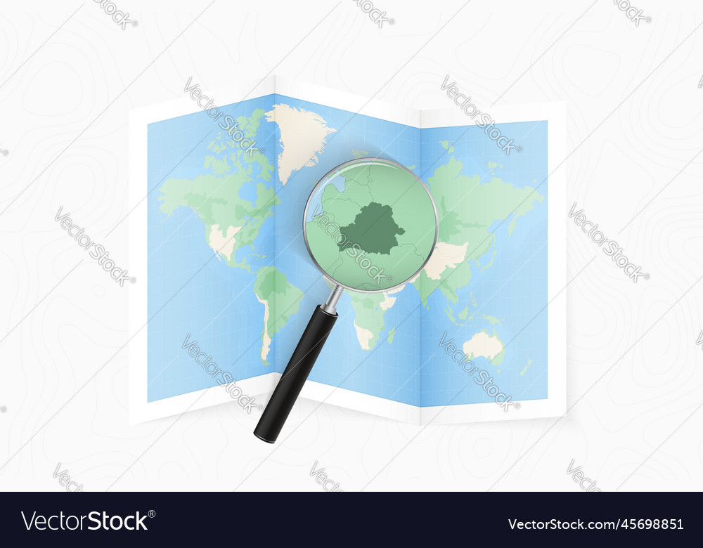 Enlarge belarus with a magnifying glass Royalty Free Vector
