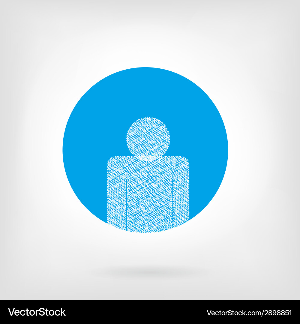 Human icon in flat and doodle style Royalty Free Vector
