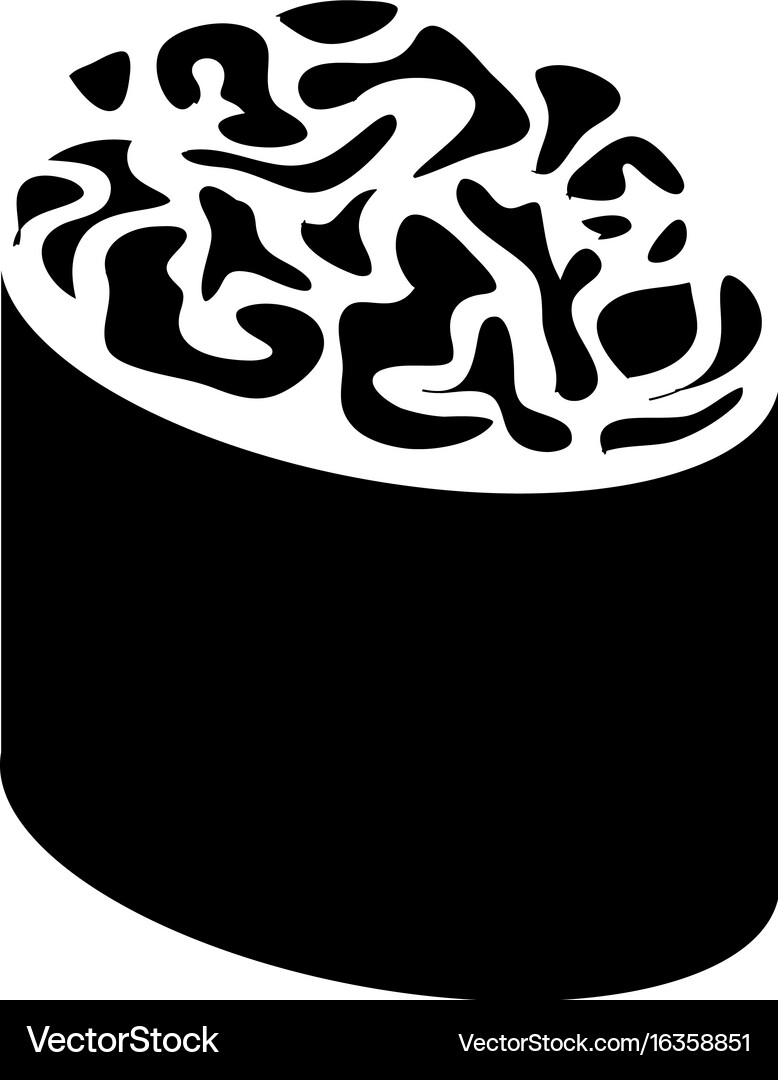 Isolated sushi silhouette Royalty Free Vector Image