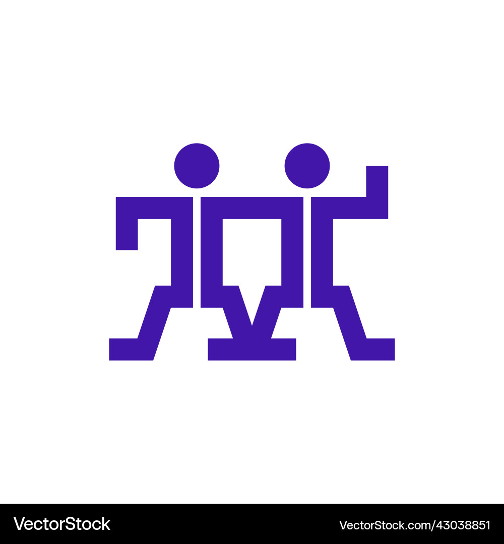 People partnership teamwork leadership logo Vector Image