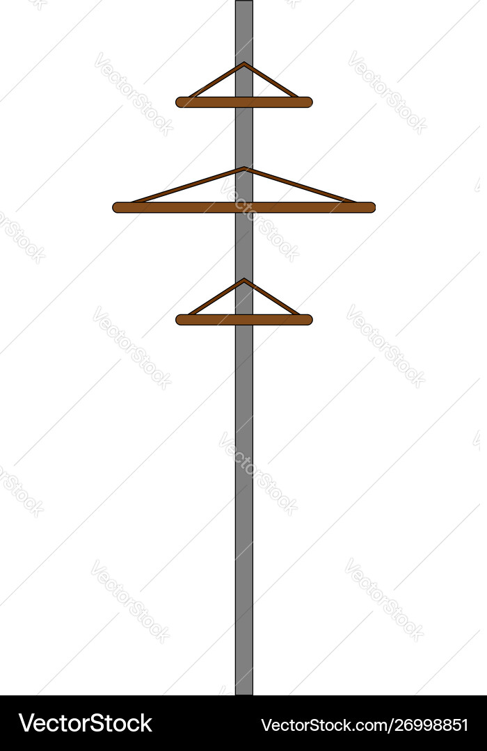 Power line symbol flat design isolated Royalty Free Vector