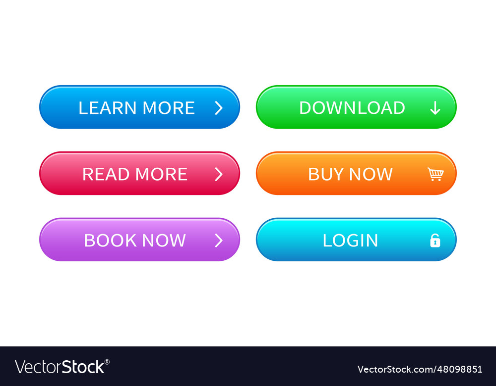 Set of abstract modern interface buttons Vector Image