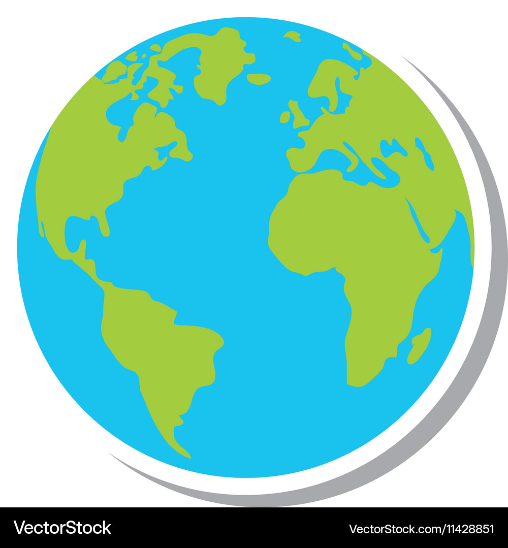 World planet earth isolated icon Royalty Free Vector Image