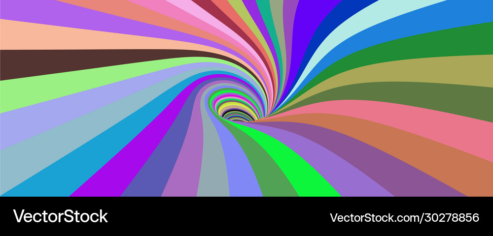 Abstract striped background with tunnel colorful Vector Image