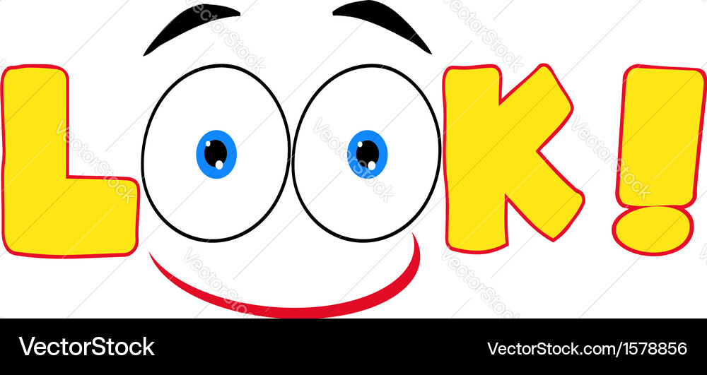 Cartoon words and symbols Royalty Free Vector Image