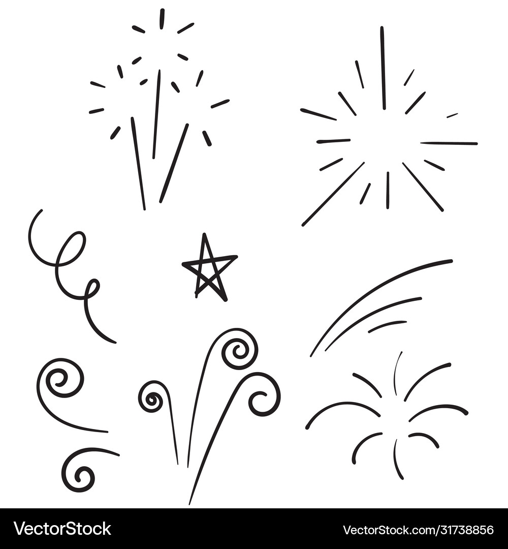 Doodle collection swishes swashes swoops Vector Image