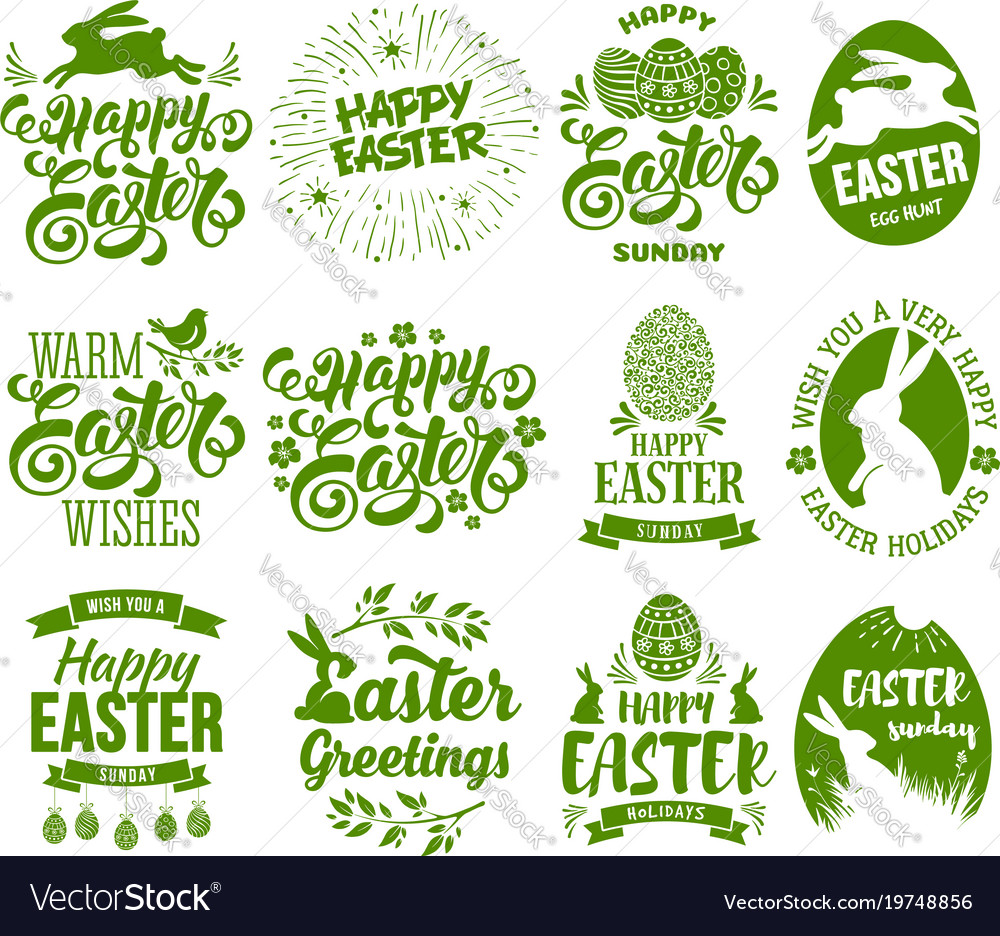 Easter label set Royalty Free Vector Image - VectorStock