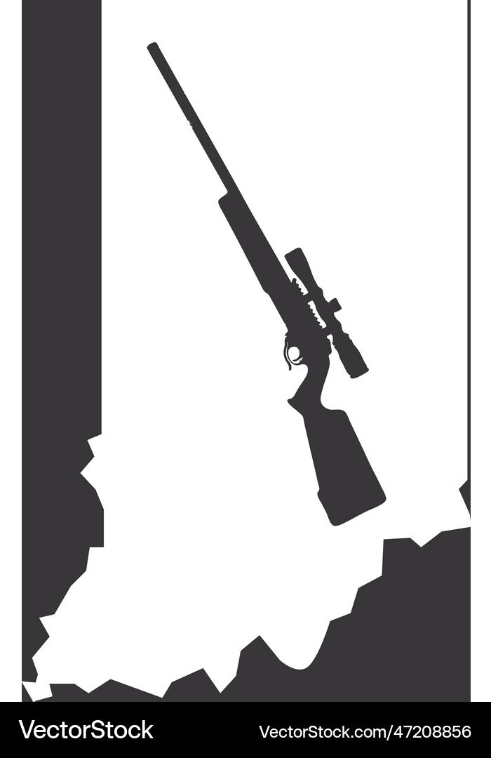 Indiana - hunting rifle Royalty Free Vector Image