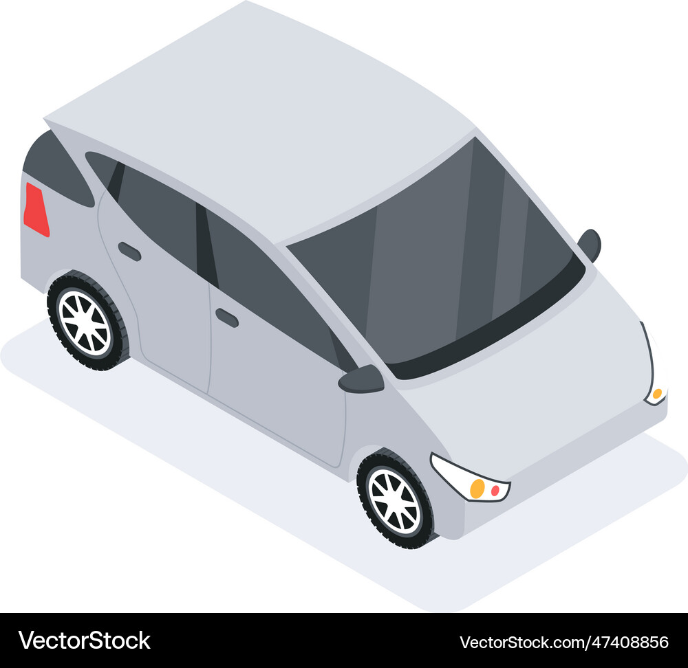 Isometric icon of mini car Royalty Free Vector Image