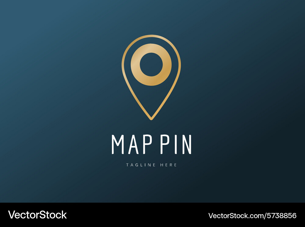 Map pin logo icon template travel logo Royalty Free Vector