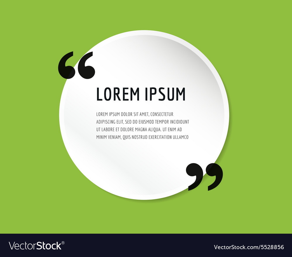 Quote text bubble commas note message Royalty Free Vector