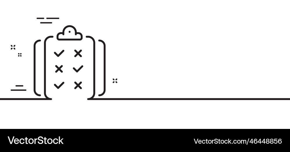 Rule line icon quiz report sign Royalty Free Vector Image