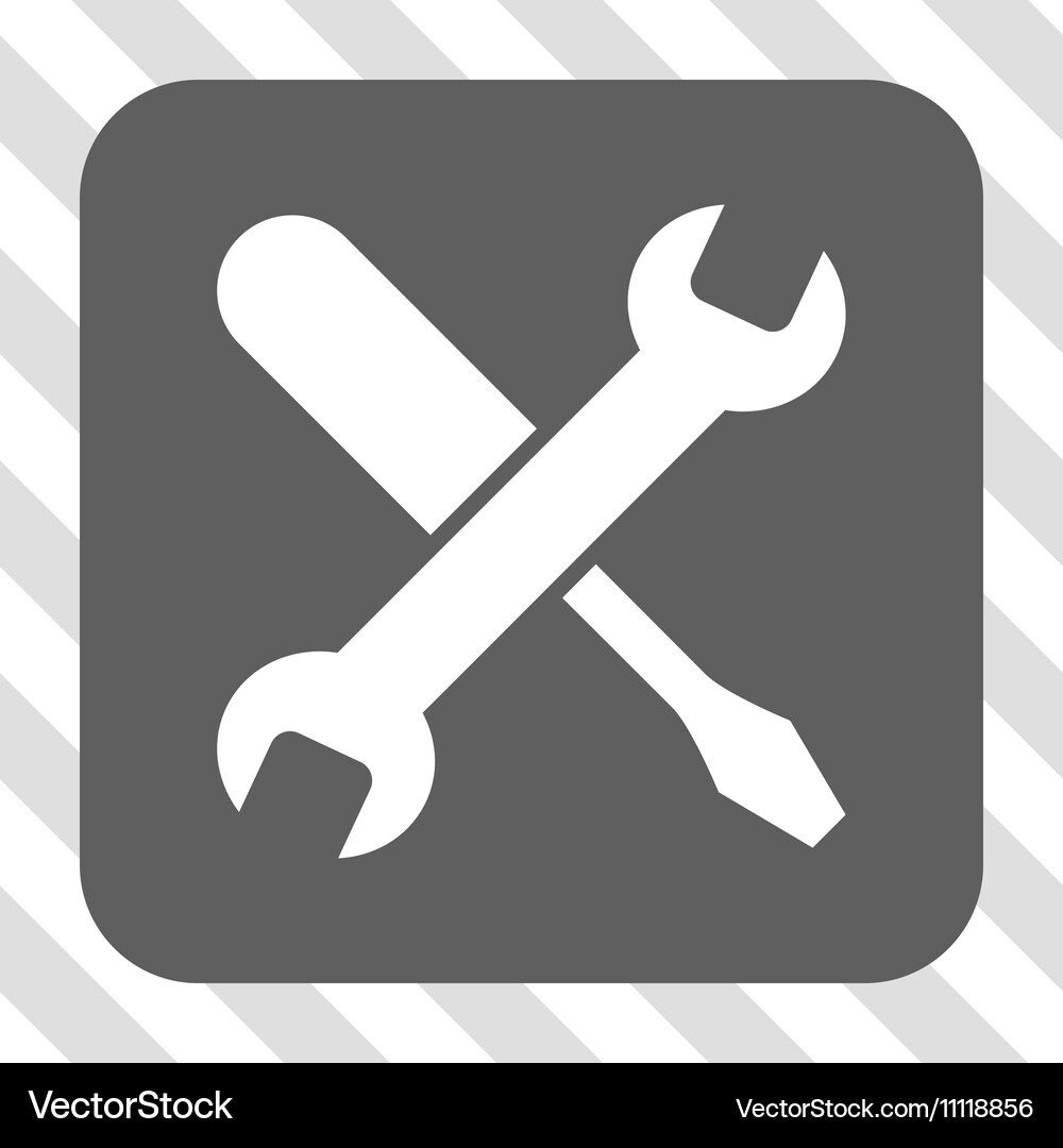 Tuning rounded square button Royalty Free Vector Image