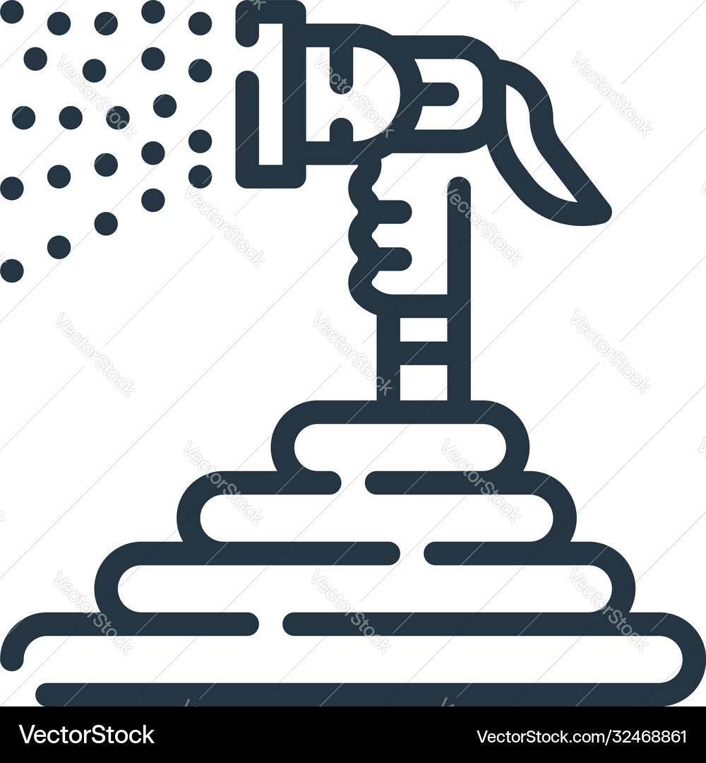 Hose icon isolated on white background outline Vector Image