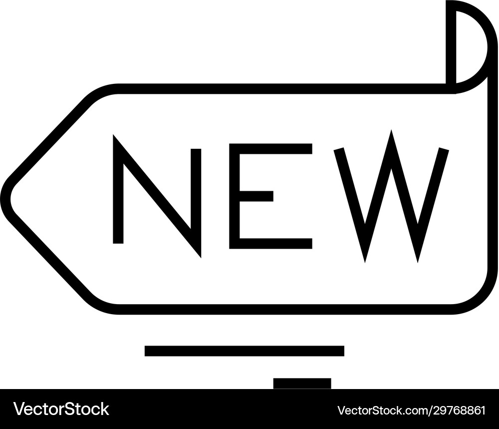 Label line icon concept sign outline Royalty Free Vector