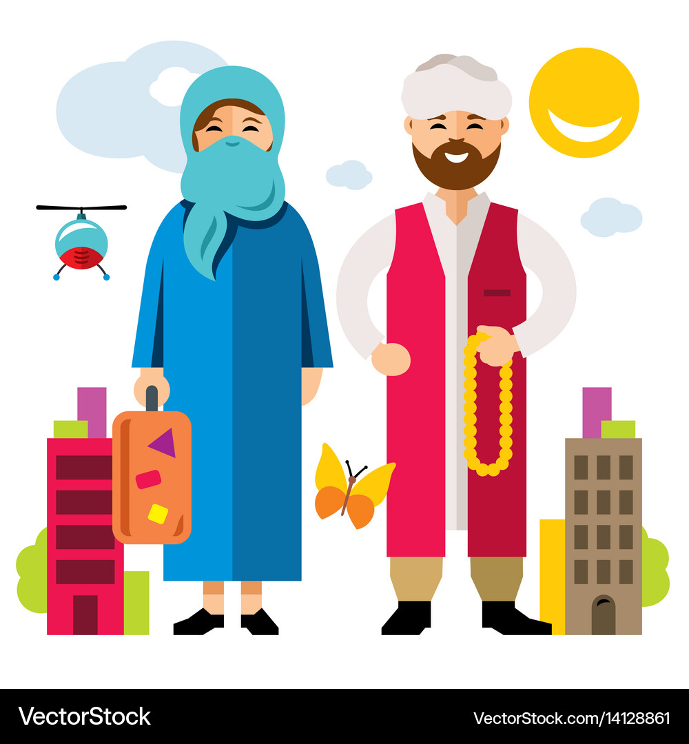 Refugee migrants family illegal migration Vector Image