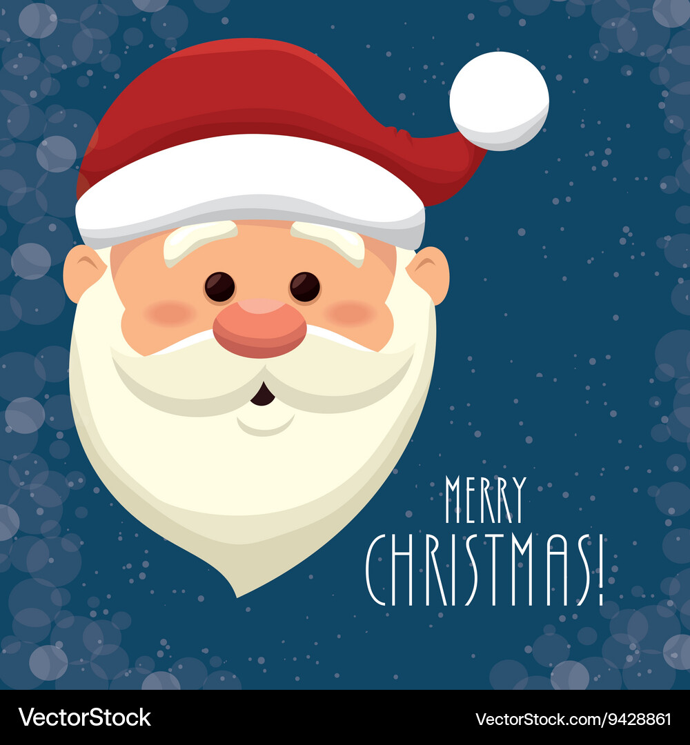 Santa claus head isolated icon design Royalty Free Vector