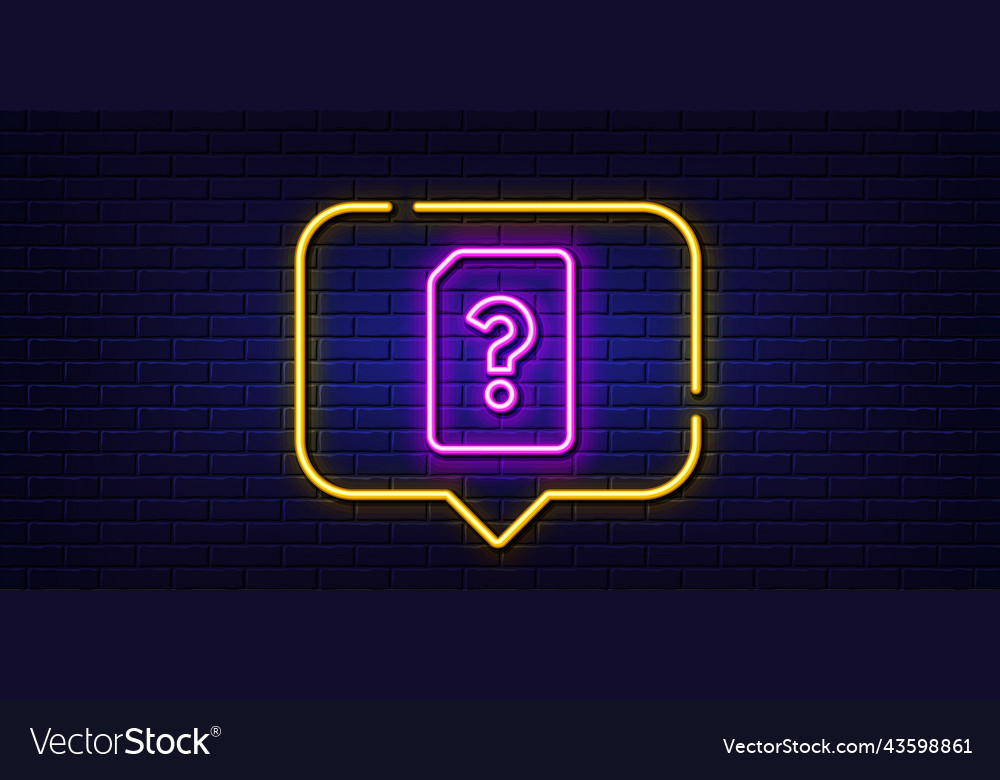 Unknown document line icon file with question Vector Image Unknown document line icon file with question Vector Image