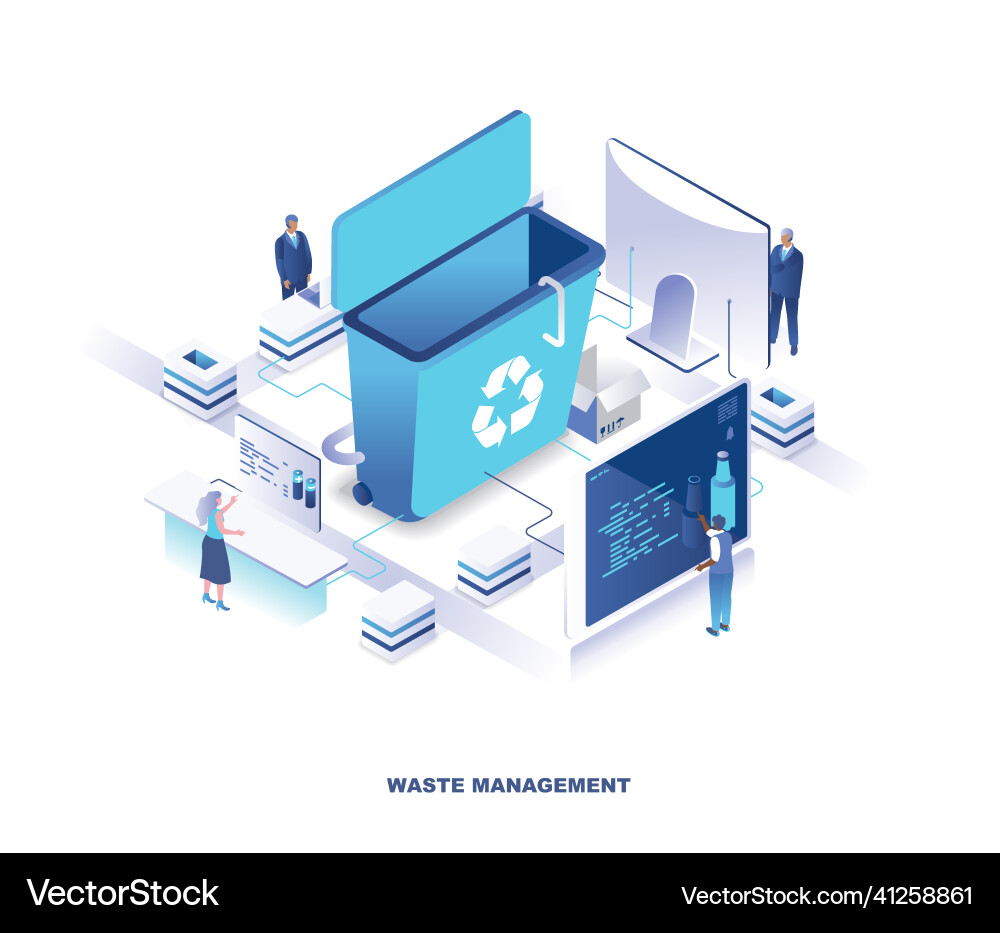 Waste management or disposal service recycling Vector Image