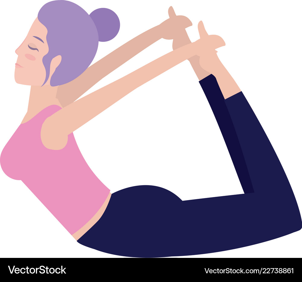 Woman and yoga Royalty Free Vector Image - VectorStock