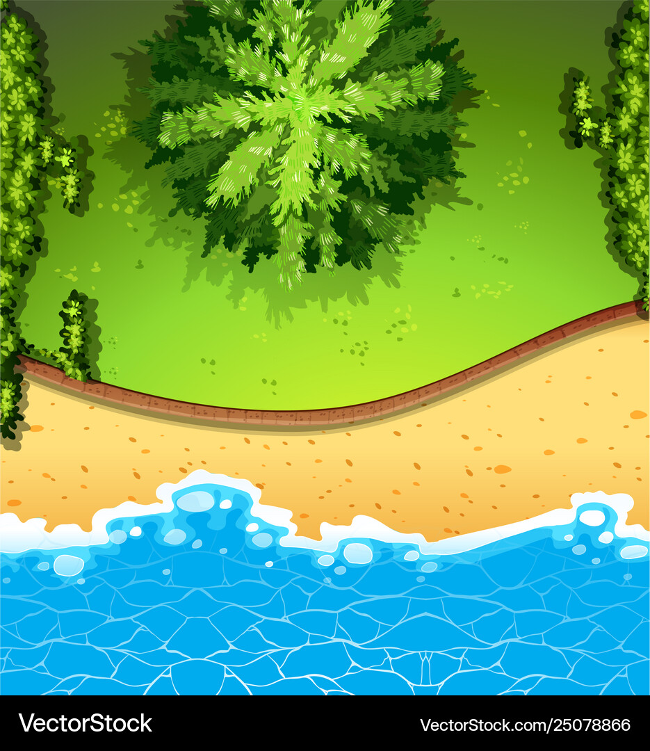 A aerial garden view Royalty Free Vector Image