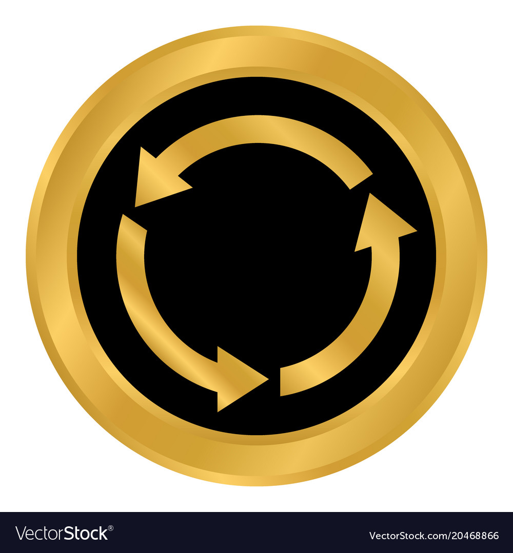 Arrows circle button Royalty Free Vector Image