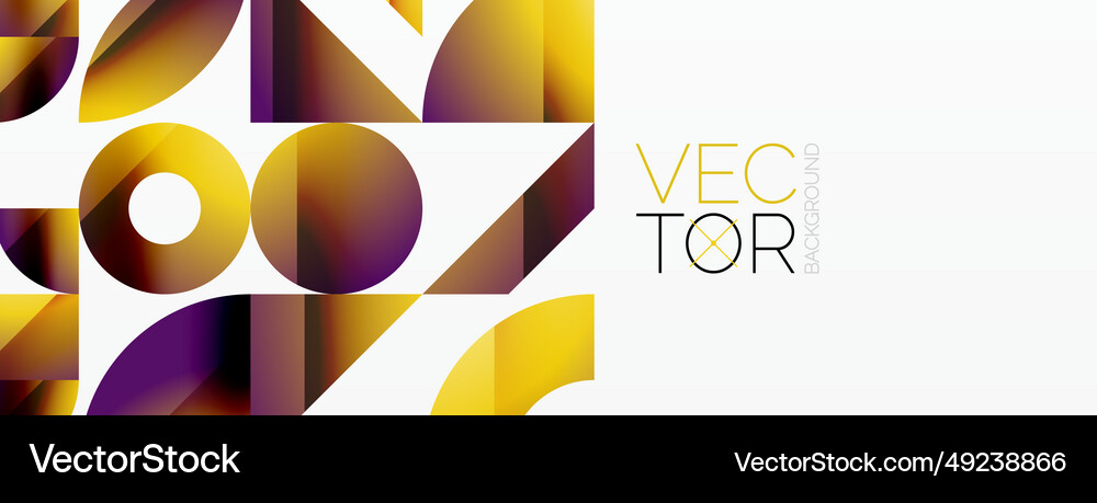 Assorted geometric shapes unite in a minimalistic Vector Image