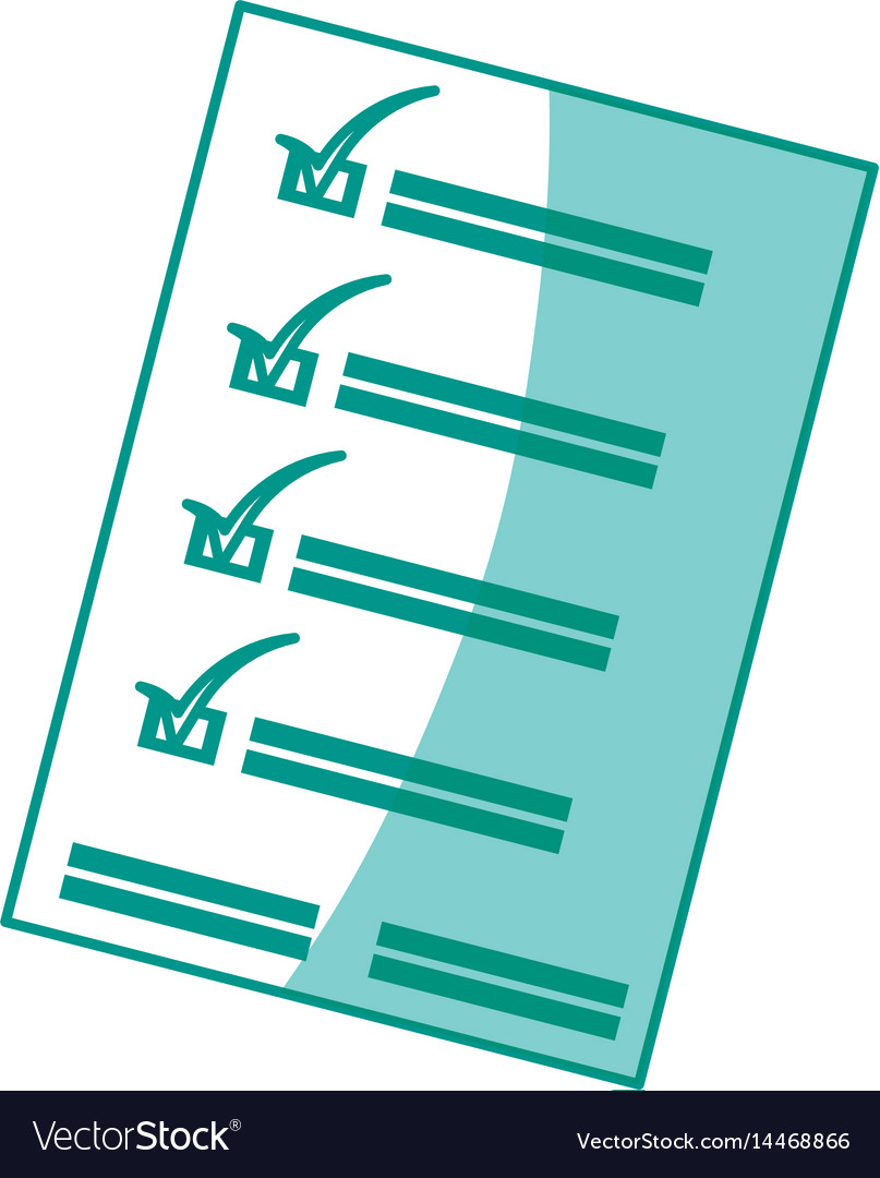 Checklist document isolated Royalty Free Vector Image
