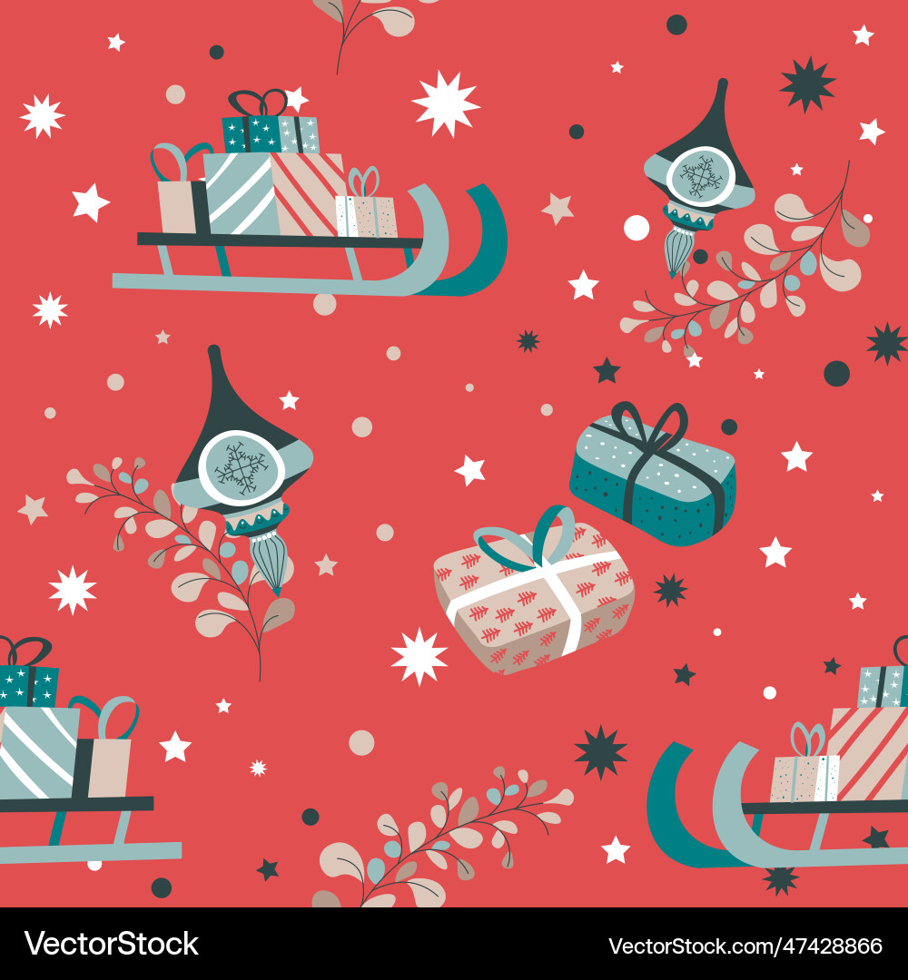 Christmas and new year holiday pattern prints Vector Image