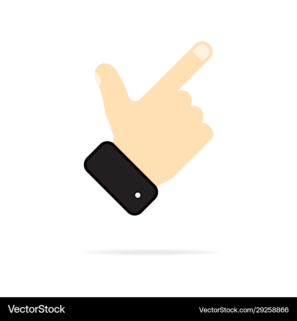 Click icon in a trendy flat style isolated Vector Image