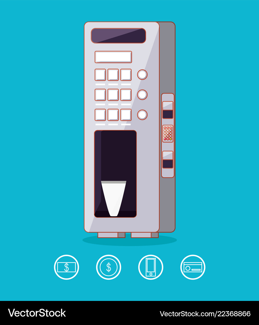 Dispenser of beverage machine electronic Vector Image
