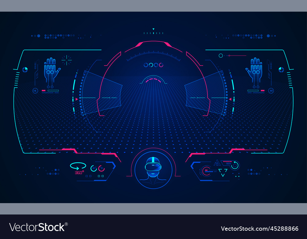 Futuristic VR Interface Royalty Free Vector Image