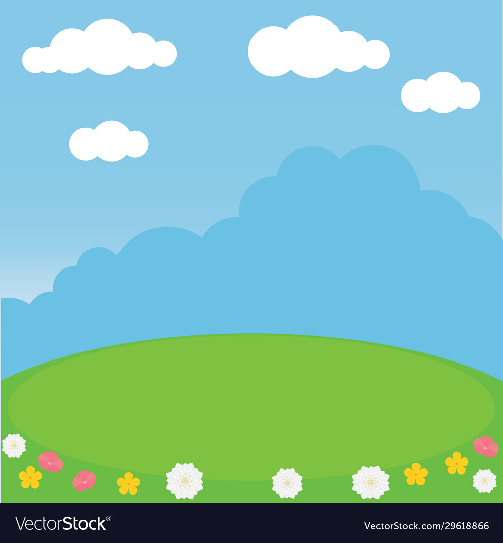 Hello spring landscape Royalty Free Vector Image