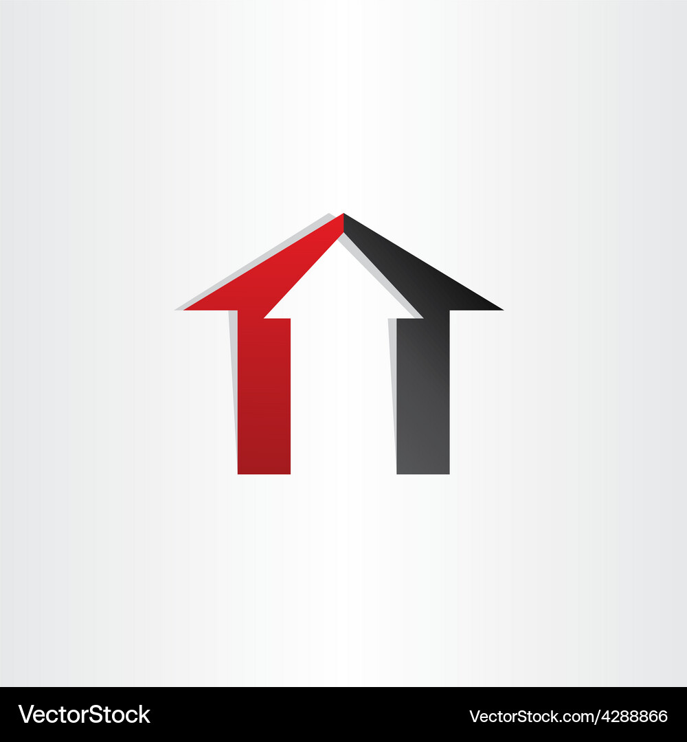 Home house icon with arrow up Royalty Free Vector Image