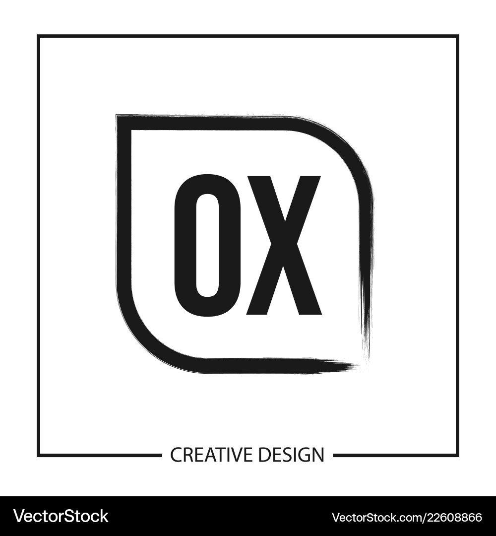 Initial ox letter logo template design Royalty Free Vector