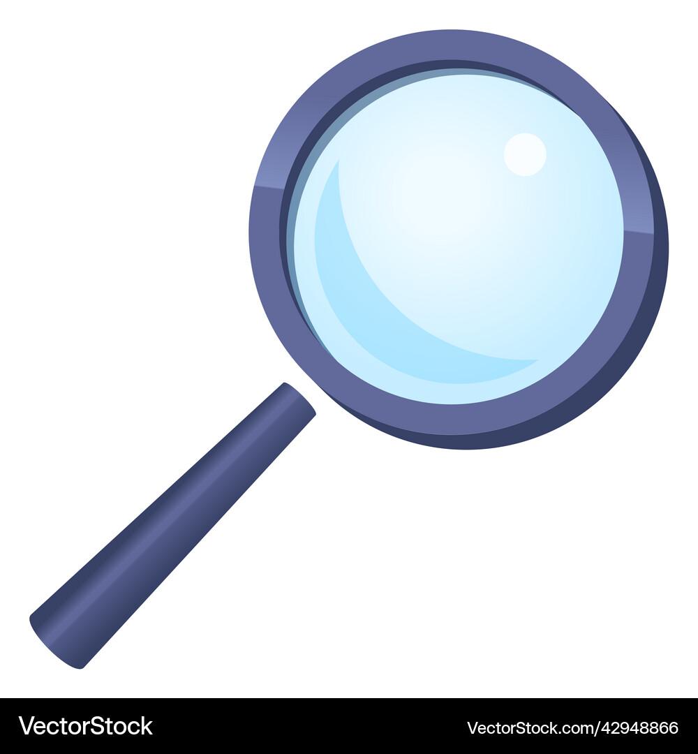 Magnifying glass cartoon high quality Royalty Free Vector