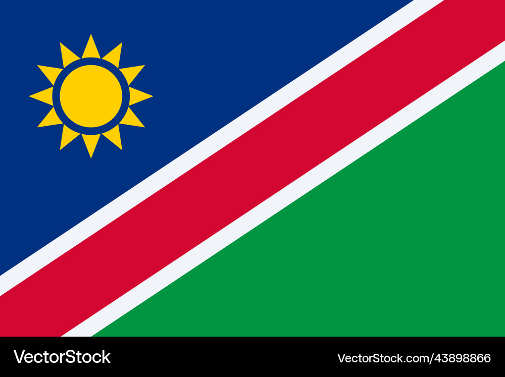 Namibia flag country nation sign Royalty Free Vector Image