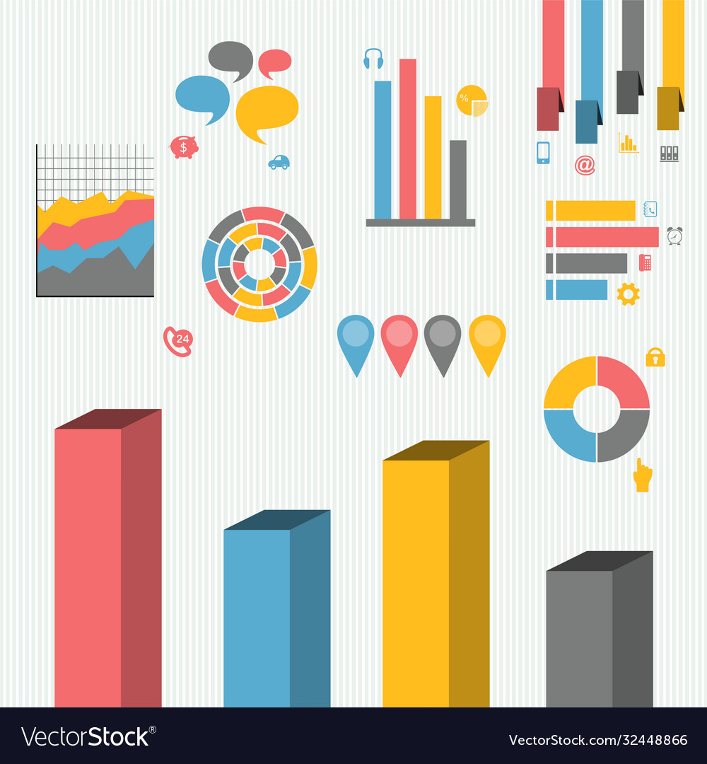 Set elements infographics Royalty Free Vector Image