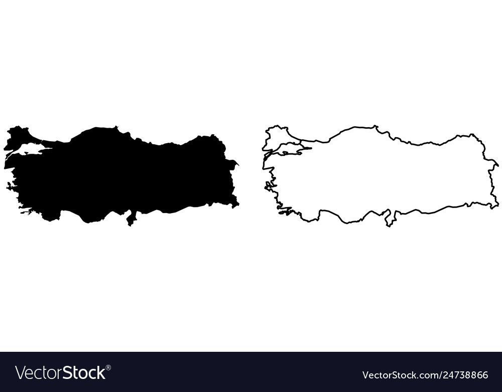 Simple only sharp corners map - republic Vector Image