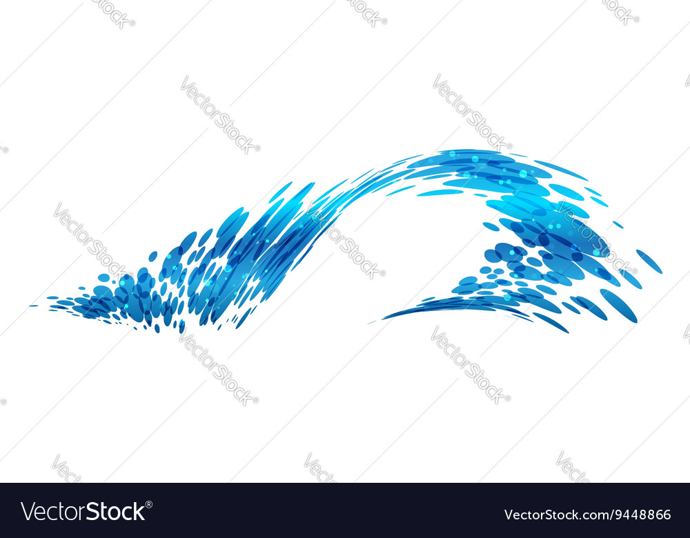Wave design stylized composition Royalty Free Vector Image