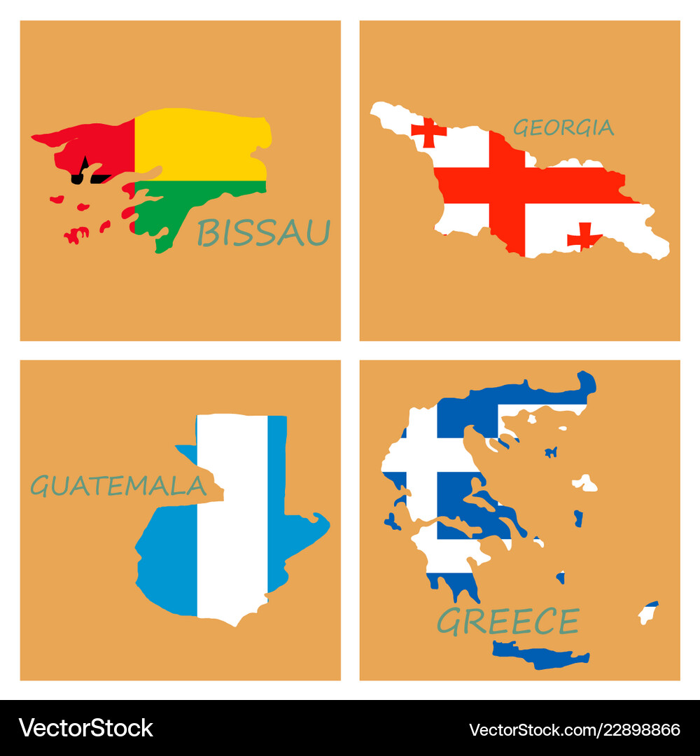 World map-countries in color on white background Vector Image