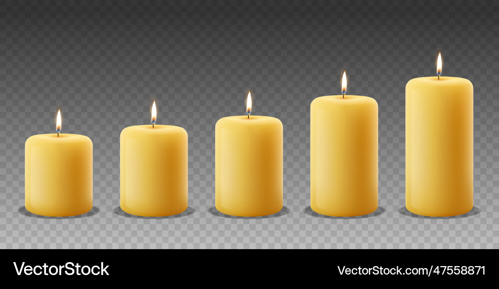 3d realistic yellow orange paraffin wax Royalty Free Vector