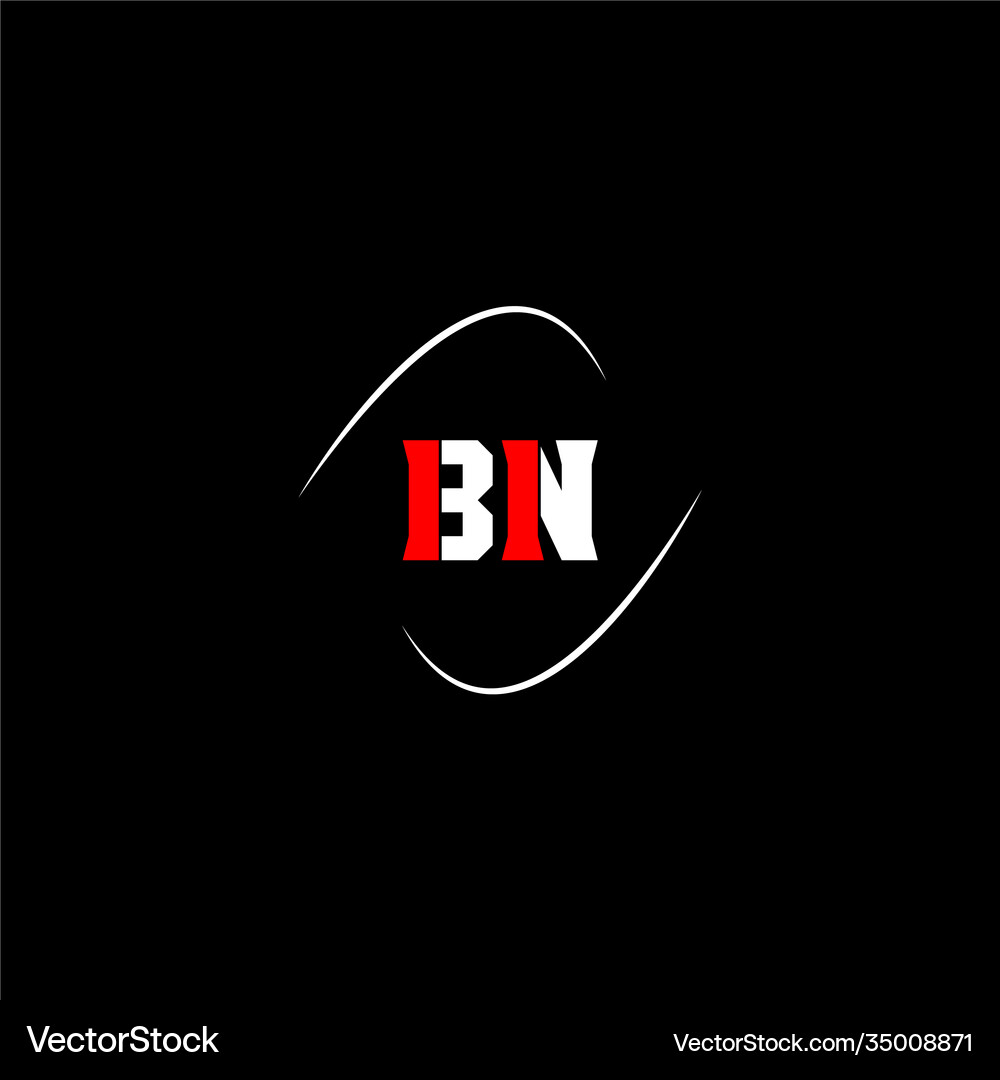 B n letter logo creative design on black color Vector Image