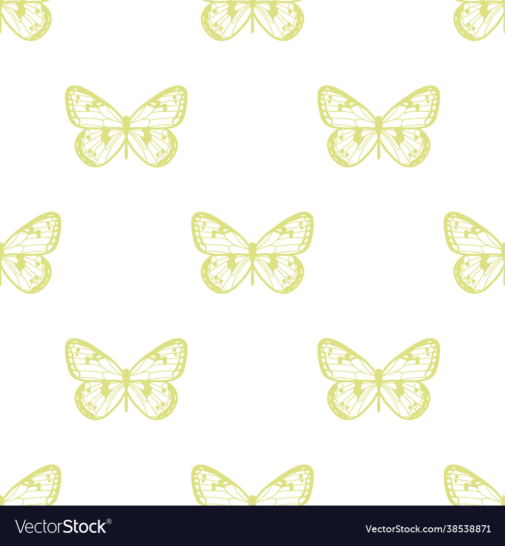 Butterfly seamless repeat pattern background Vector Image