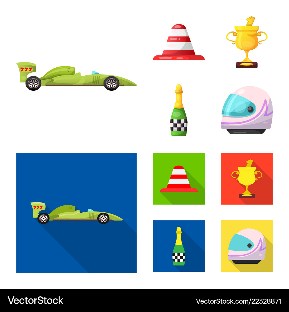 Car and rally sign set Royalty Free Vector Image