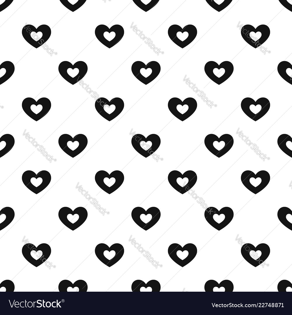 Double heart pattern seamless Royalty Free Vector Image