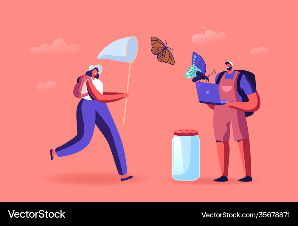 Entomology hobby or professional occupation Vector Image